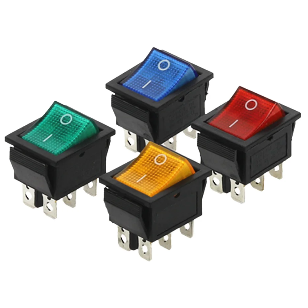 1Pcs KCD4 Rocker Switch Power Switch Self Lock 2 Position 6 Pins With ...
