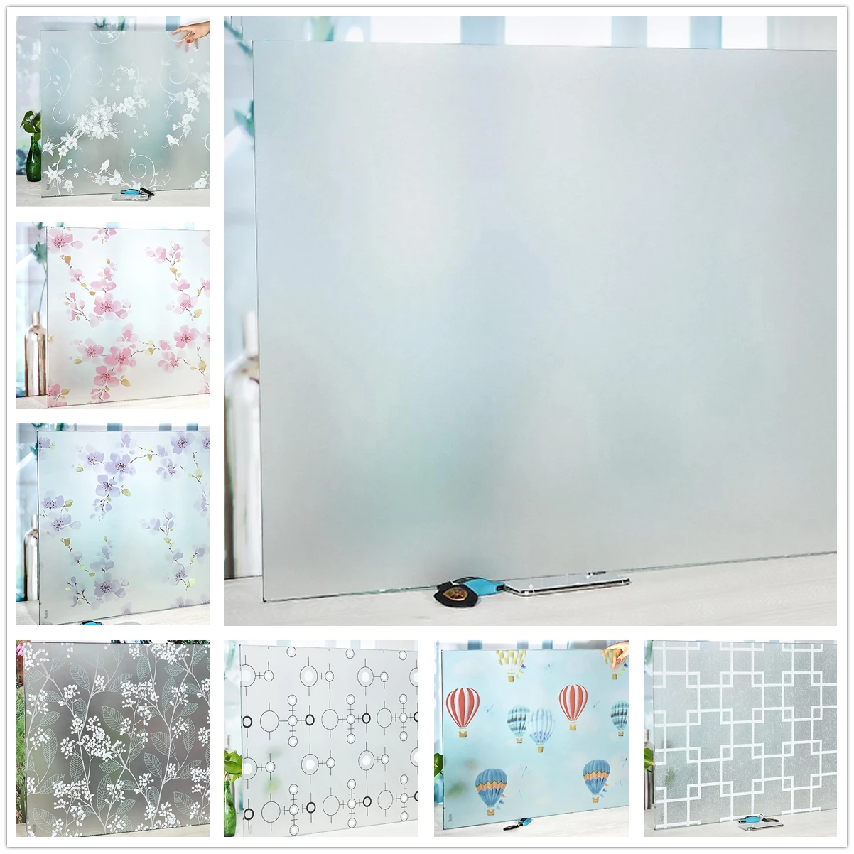 Matte Frosted Window Film Privacy Self Adhesive Glass Vinyl Pure Anti ...