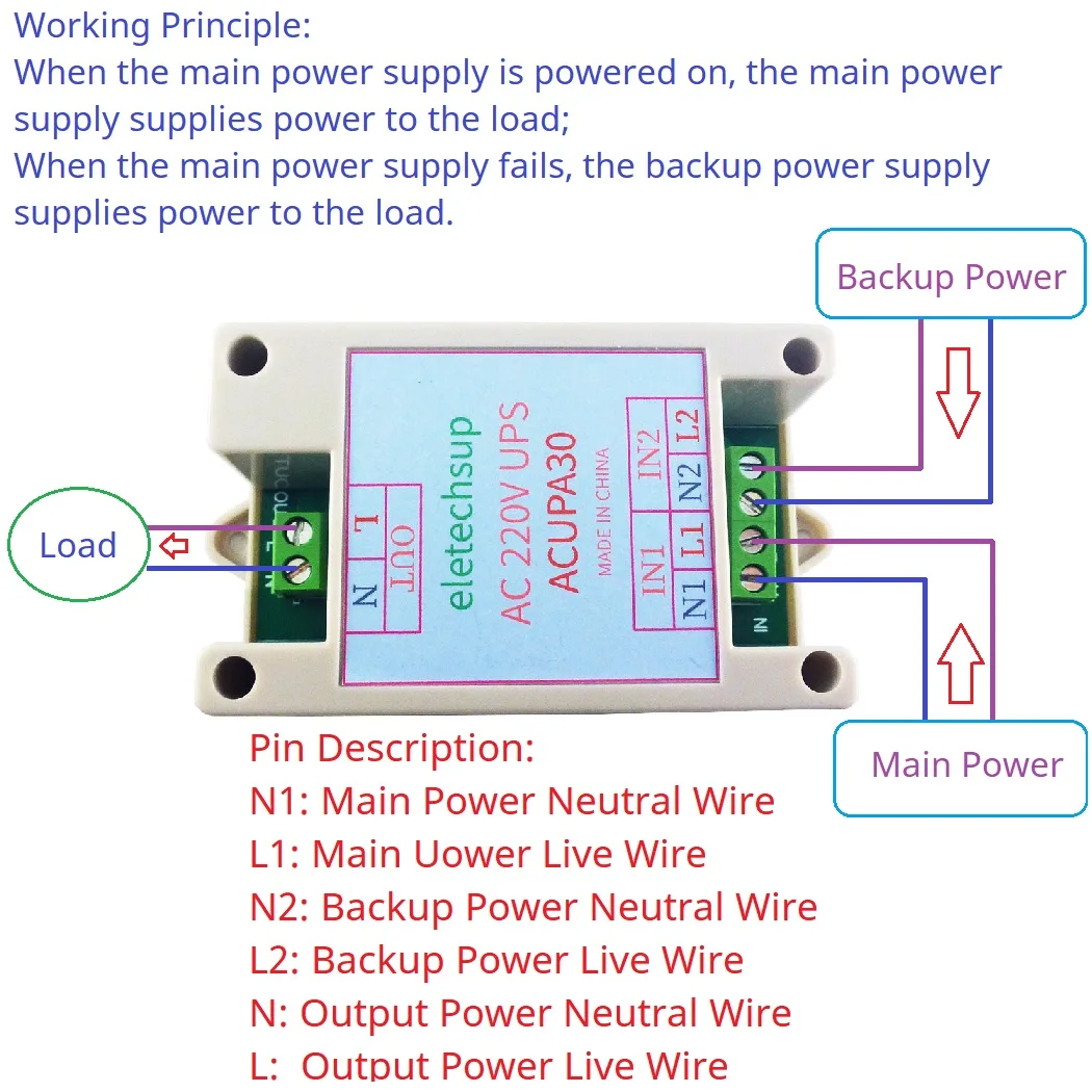 10A-220V-UPS-Module-50-60HZ-Automatic-Power-Transfer-Switch-for ...