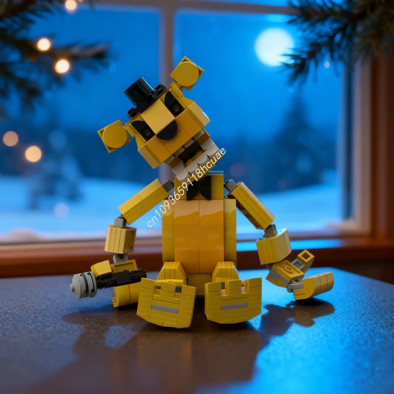 310pcs MOC Golden Freddy FNAF Model Building Blocks Construction DIY ...