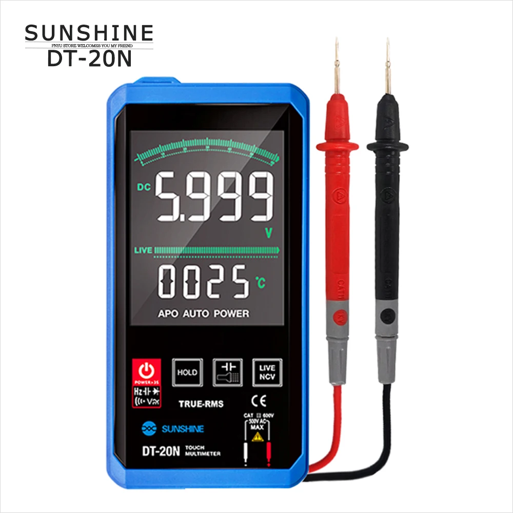 Multimeter DT 20N Touch multimeter 3.2 inch LCD HD display AC DC ...