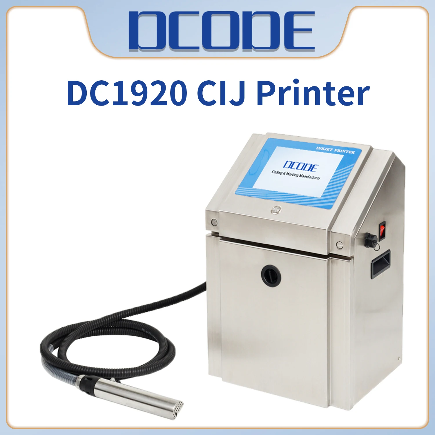 DCODE 1920 Industrial CIJ Printer Automatic Batch Number Expire Date ...