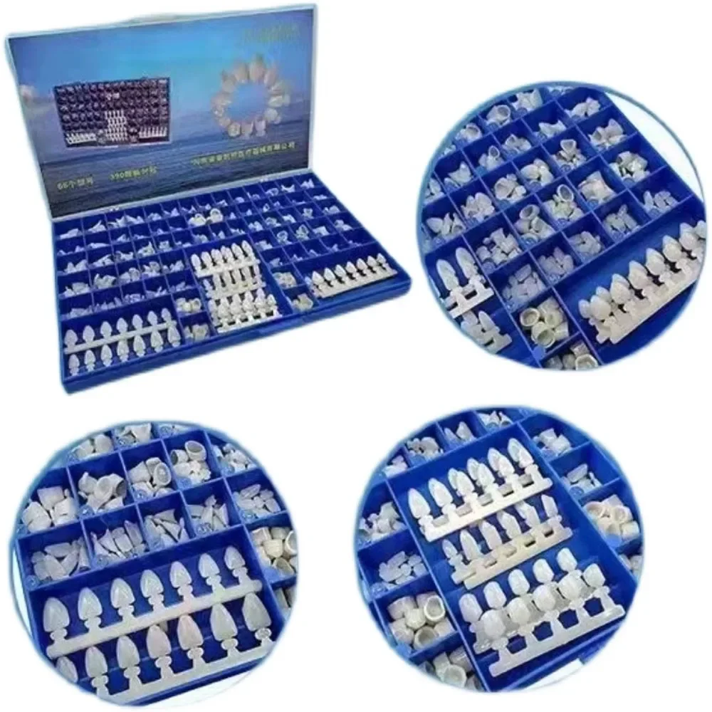 Dentst Dental 390Pcs/Box Dental Temporary Crowns 66 Size Crown Mold ...