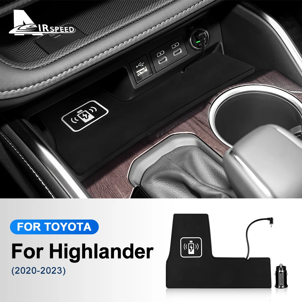 Car-Wireless-Charger-For-Toyota-Highlander-2020-2021-2022-2023-Mobile ...