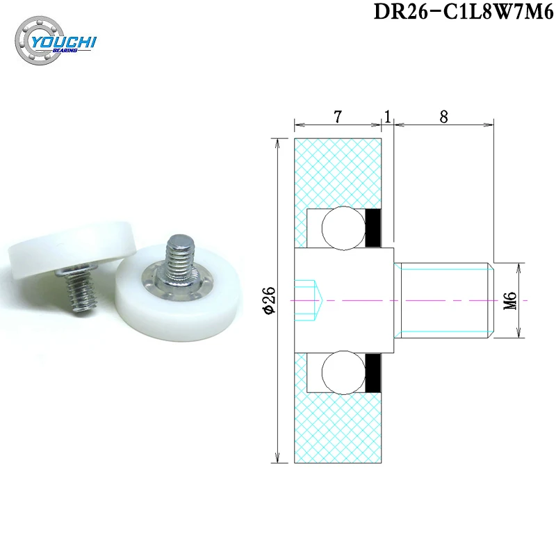 10pcs-DR26-C1L8W7M6-Diameter-26-mm-POM-Vending-Machine-Sliding-Bolt ...