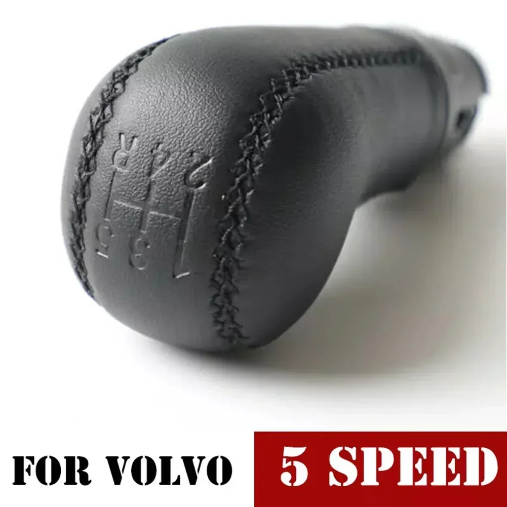 5-Speed-Car-Manual-Gear-Shift-Knob-Shifter-Black-Leather-Shift-Knob ...