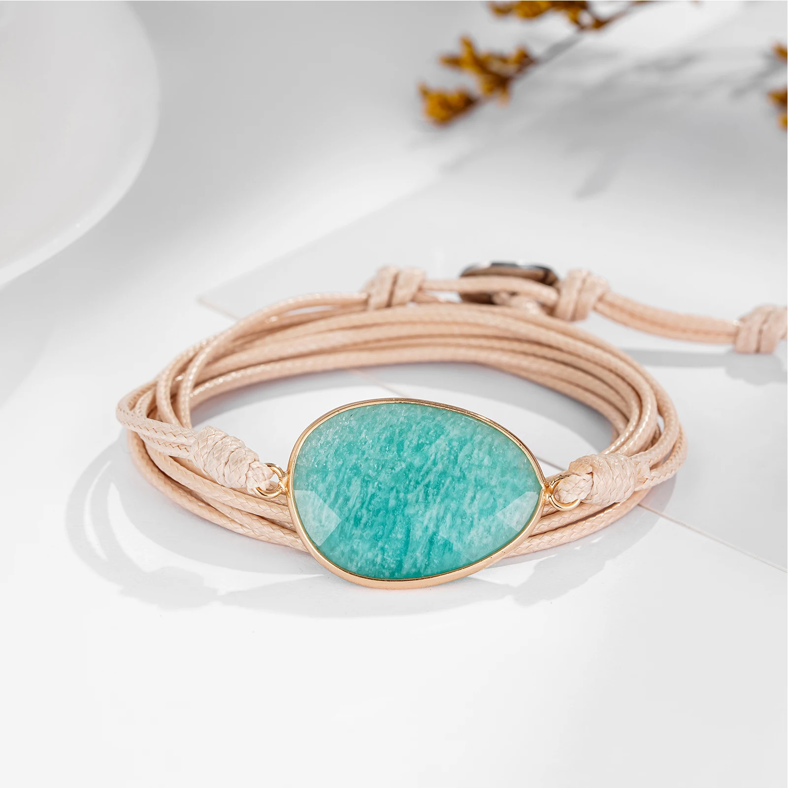 Natural-5A-Amazonite-Stone-Rope-Wrap-Bracelet-for-Women-Wrist-Bracelet ...