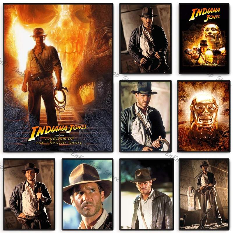 Indiana-Jones-Poster-Classic-Movie-Series-Canvas-Painting-and-HD-Print ...