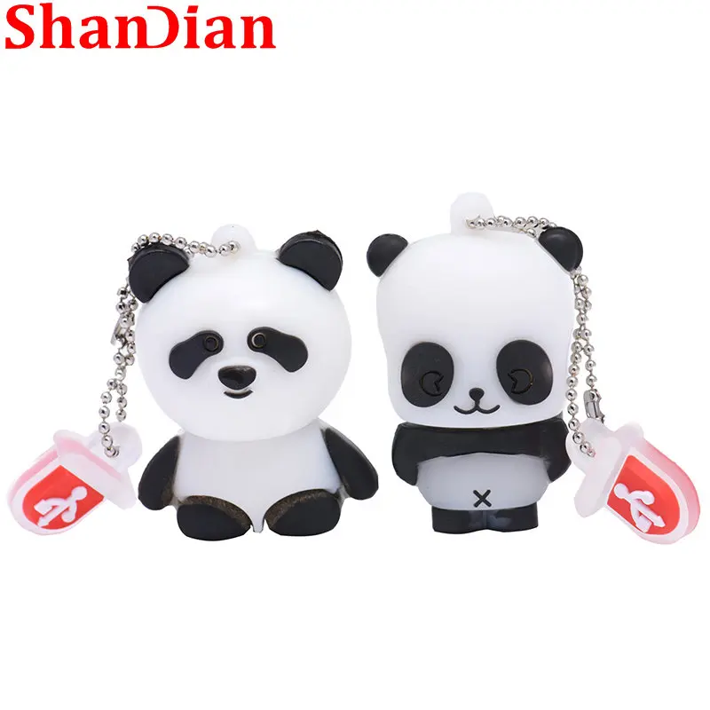 Cartoon-Panda-Gift-Pen-Drive-Real-Capacity-With-Key-Chain-Flash-Drives ...