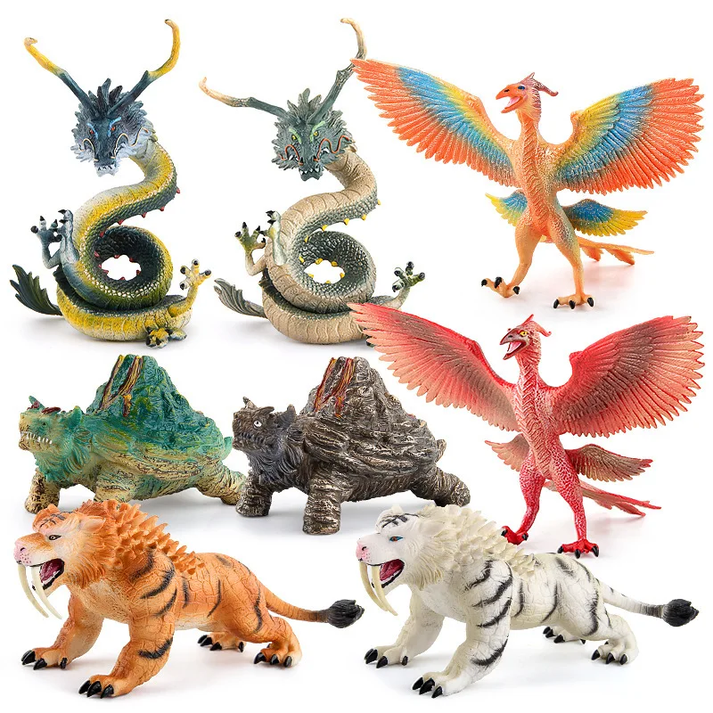 Four-Beasts-Savage-Sacred-Animal-Model-Action-Figures-Chinese-Dragon ...