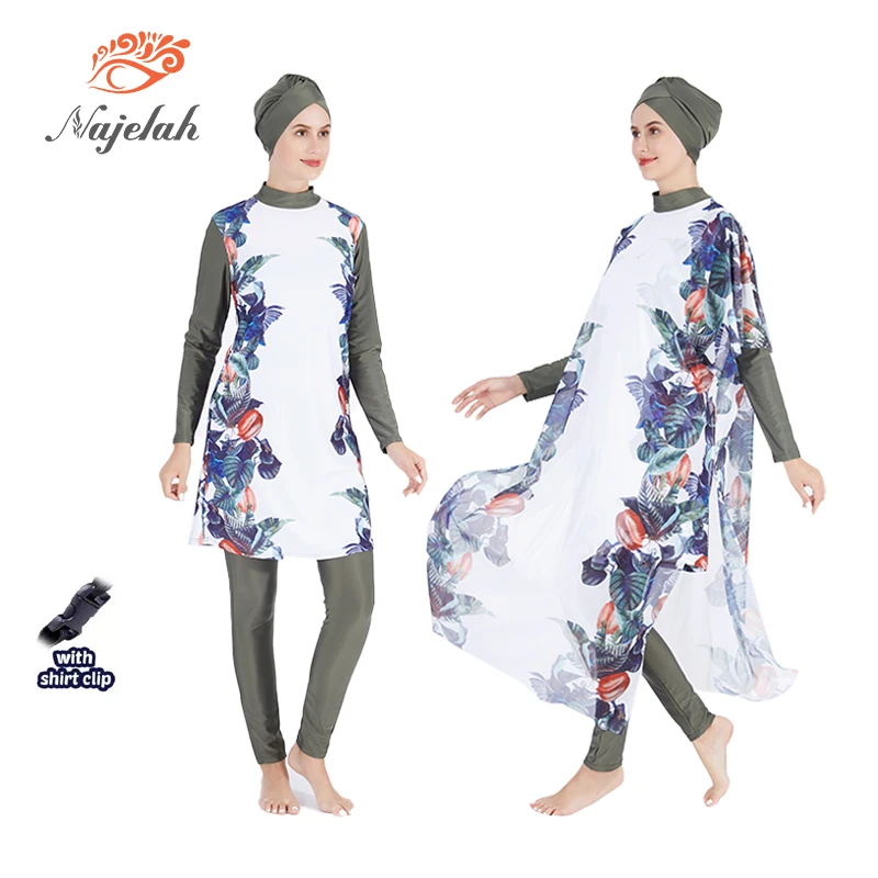 Muslim Modest Burkini Swimwear Abaya Cover Ups Swimsuit For Women ...