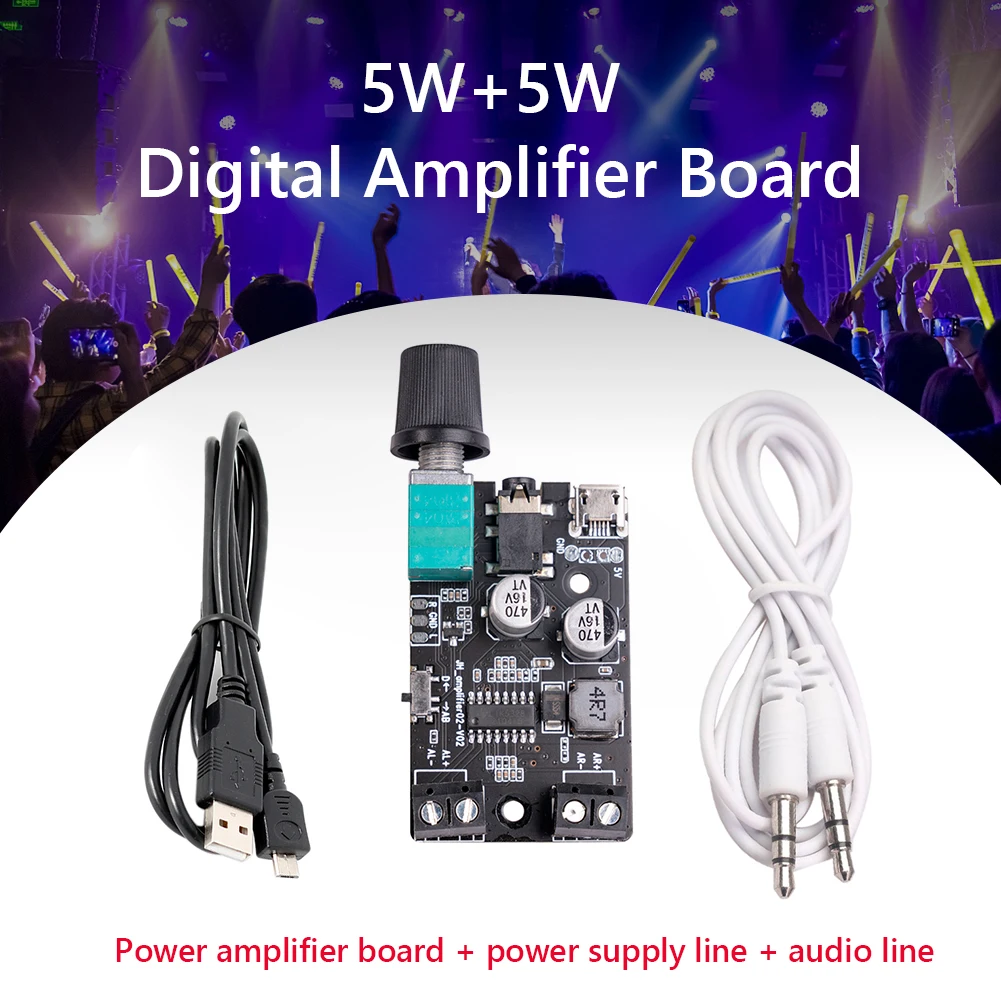 2x5W-Digital-Power-Amplifier-Board-AUX-Speaker-5V-Dual-Channel-Stereo ...