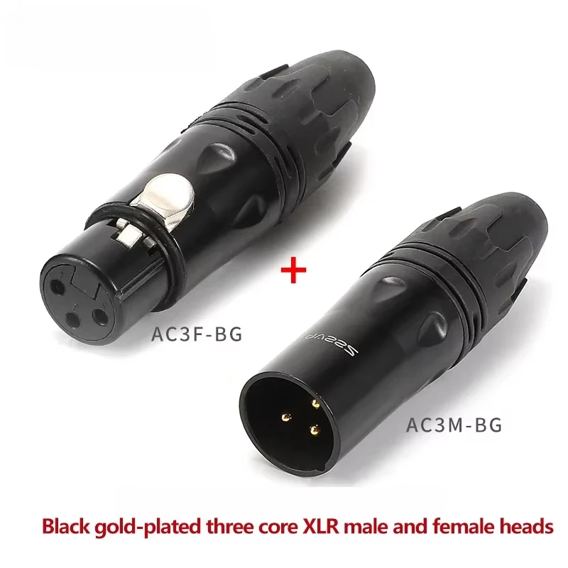 REAN Three Core XLR Head Connector Male And Female XLR 3 Pin Bend 90 ...