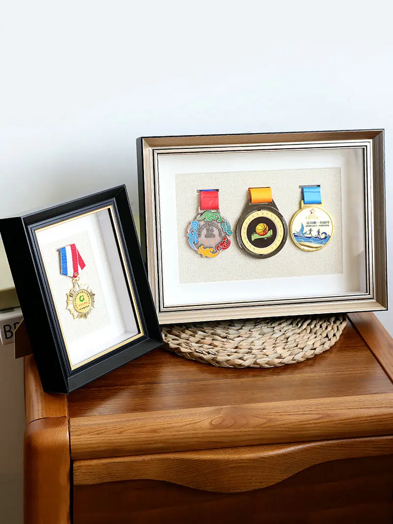 Solid-Wood-Medal-Display-Box-Frame-Marathon-Sports-Honor-Medal-Badge ...