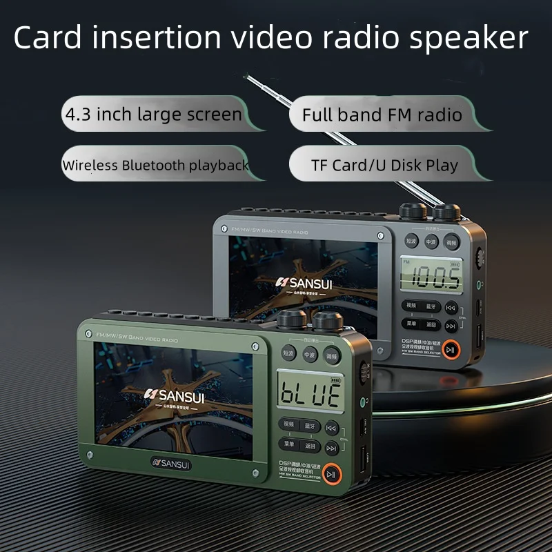 Sansui-F50-Portable-Wireless-Bluetooth-Speaker-Video-Radio-Stereo ...