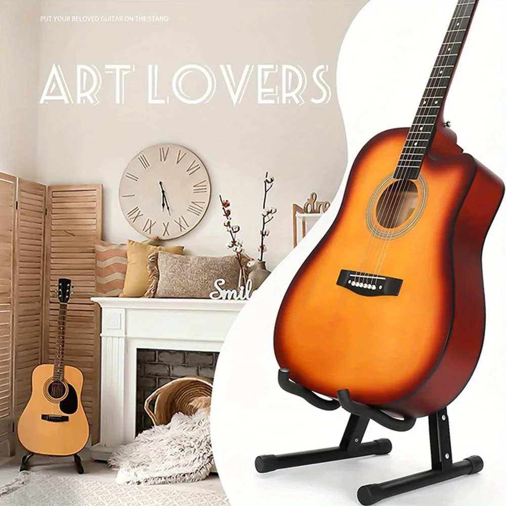 Metal-Guitar-Stand-Foldable-A-Frame-Stand-for-Acoustic-and-Electric ...