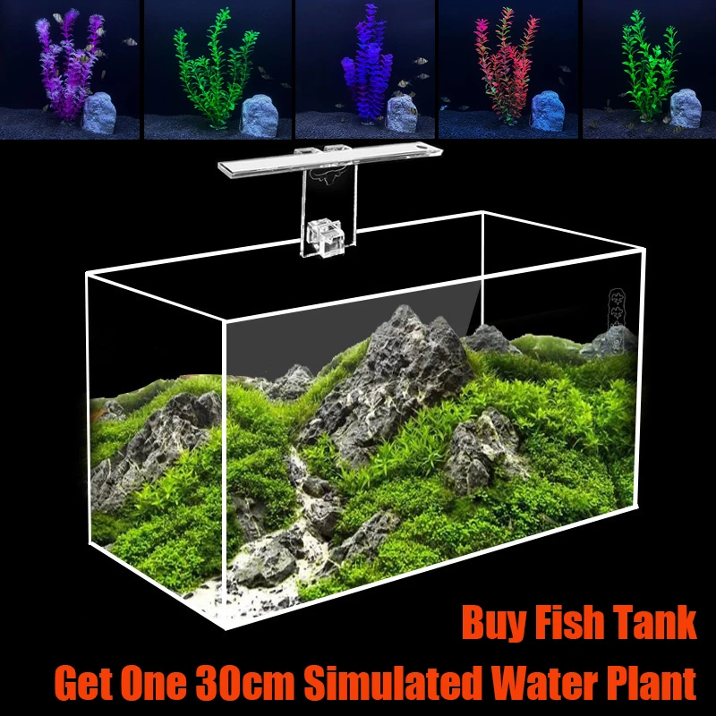 Acrylic-Ultra-White-Fish-Aquatic-Pets-Tank-Open-Aquarium-Light-Table ...