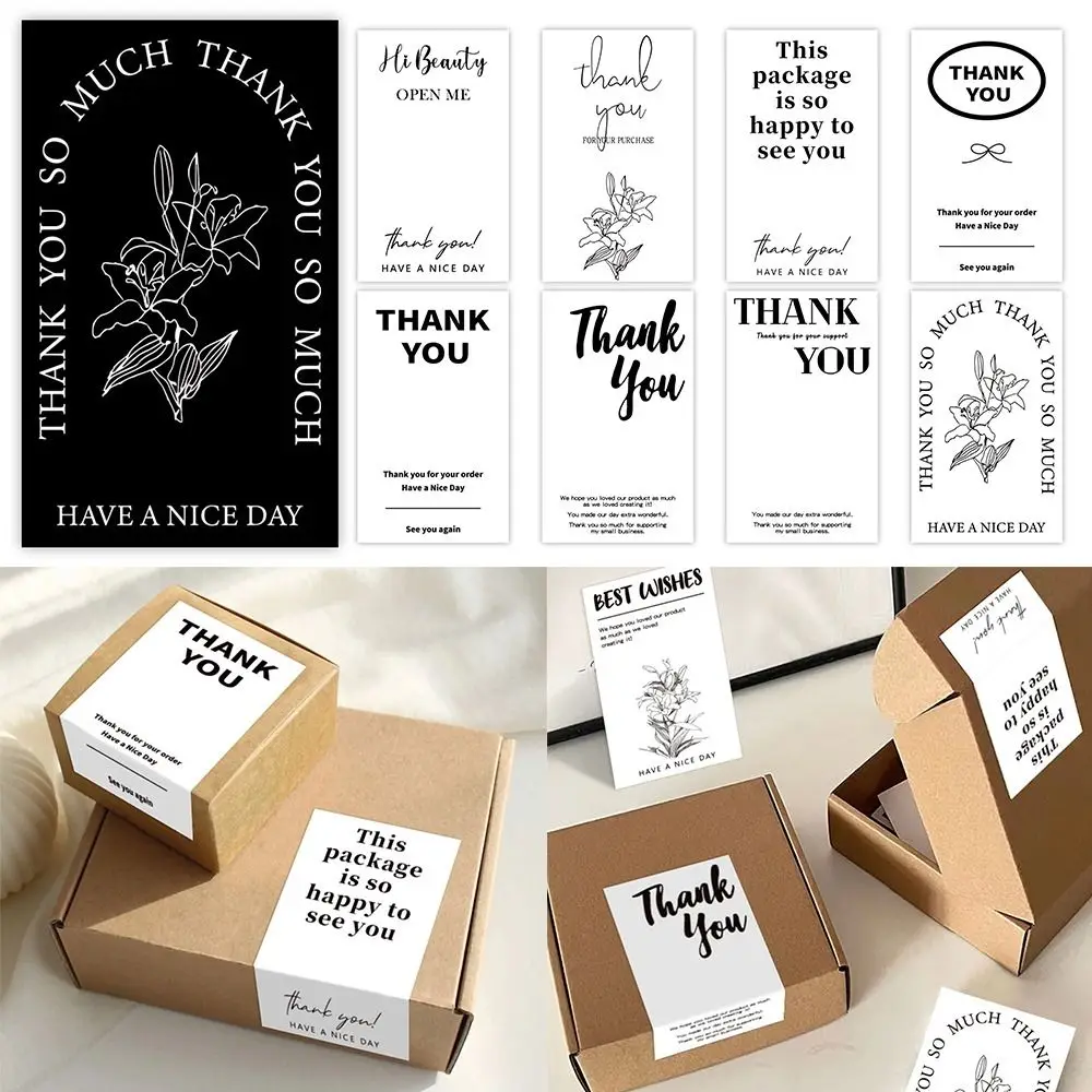 50PCS-White-Thank-You-for-Your-Order-Stickers-5-4-9cm-Commodity ...