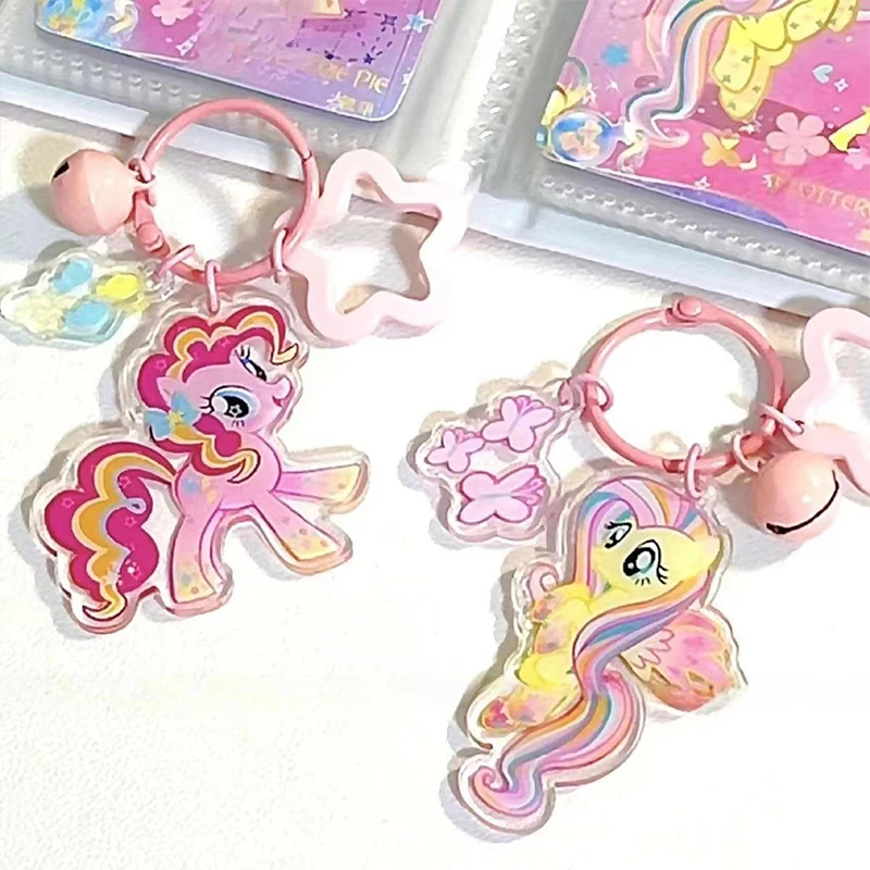 Cartoon-My-Little-Pony-Keychain-Kawaii-Acrylic-Fluttershy-Twilight ...