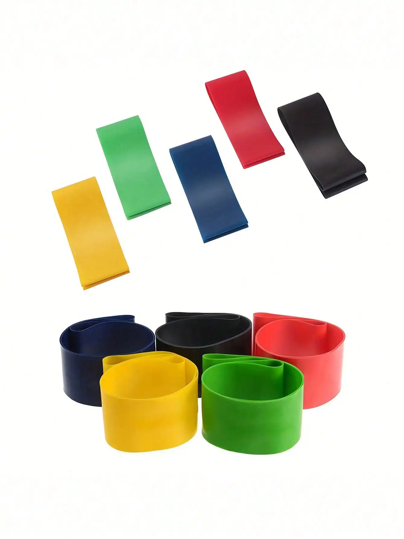 5pcs-set-elastic-band-yoga-exercise-stretching-band-tension-ring-rubber ...