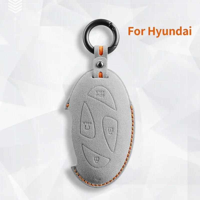 For-Hyundai-Grandeur-GN7-Kona-Ev-2023-Lonic-6-Suede-Remote-Car-Key-Case ...