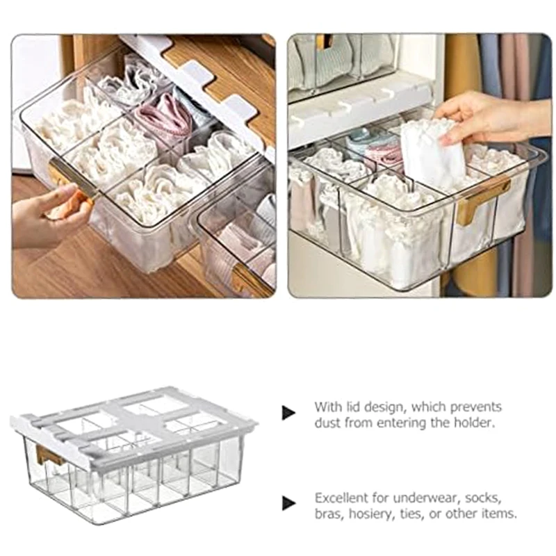 Wardrobe Armoire Storage Box Hanging Sock Organizer Compartment Sock ...