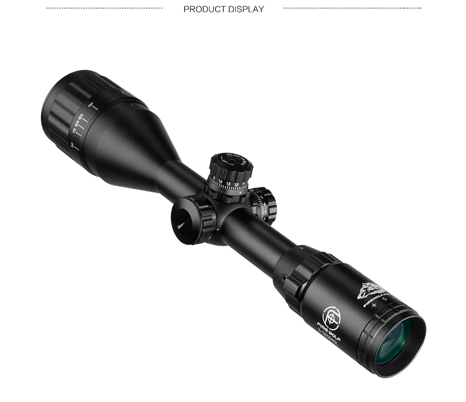 FIRE WOLF3-9X50 Hunting Tactical Rifle Scope Green Blue Red Dot ...