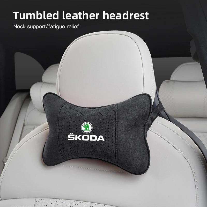 Car Headrest Memory Foam Neck Pillow Auto Accessories For Skoda Octavia ...