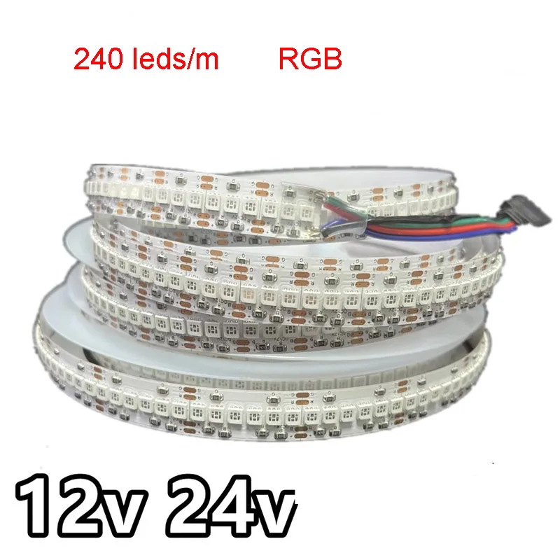 5m High Bright 3535 RGB LED Strip 240 leds/m 25w/m 120 leds/m 15w/m 5mm ...