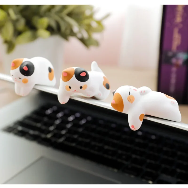 Computer-Screen-Monitor-Small-Ornaments-Desktop-Doll-Cat-Rabbit-Home ...