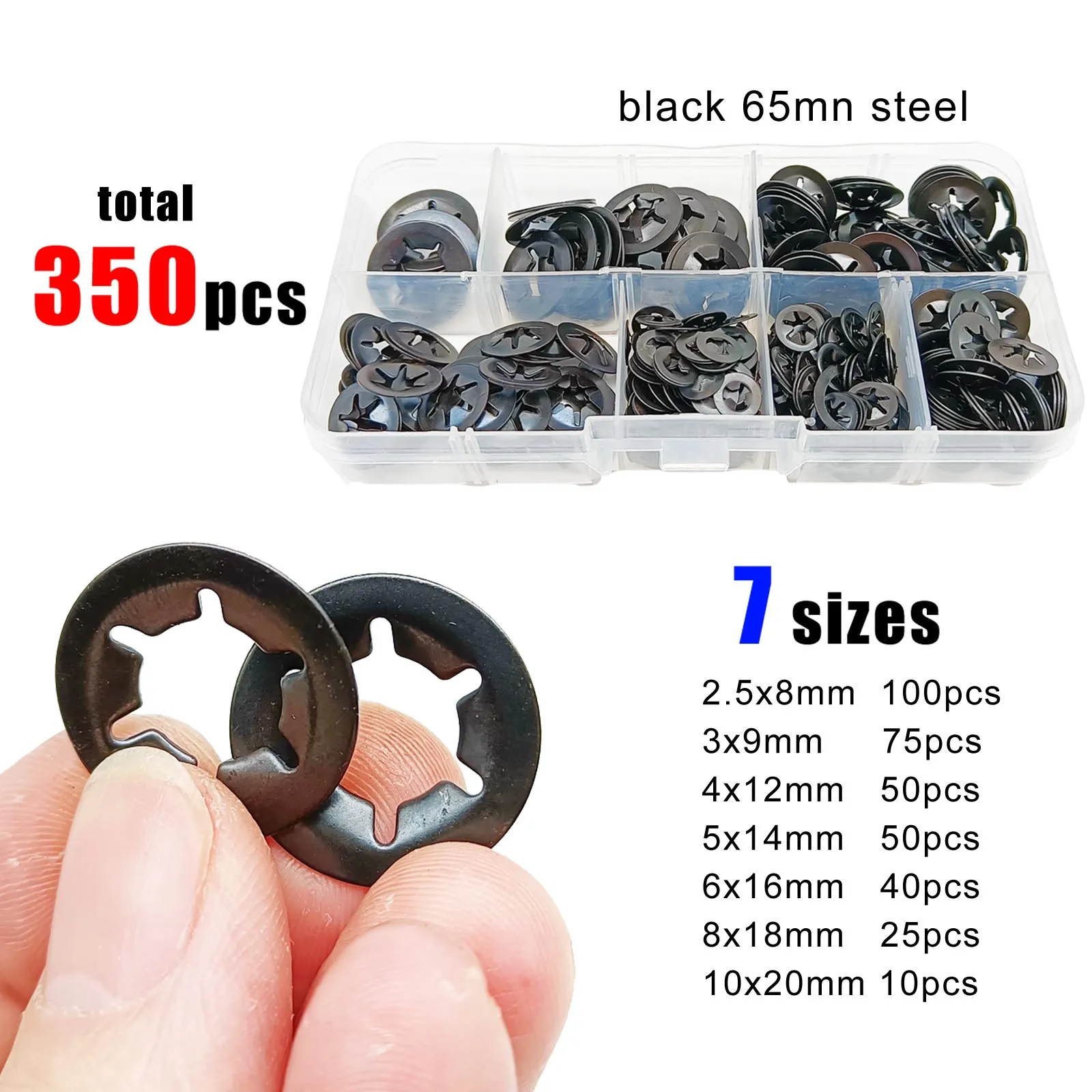 350pcs-M2-5-M10-External-Circlip-Self-Lock-Retaining-Clip-Push-On-Shaft ...