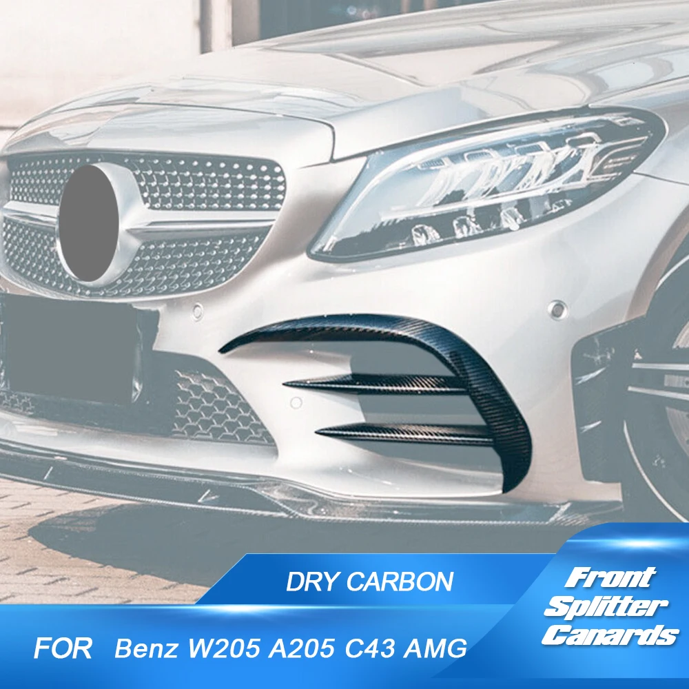 Front-Canards-For-Mercedes-Benz-C-Class-W205-C205-A205-Sport-C43-AMG ...