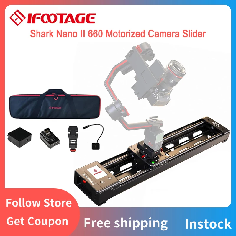 IFOOTAGE Shark Nano II-660 Motorized Camera Slider for DJI RS2Pro, RS3 ...