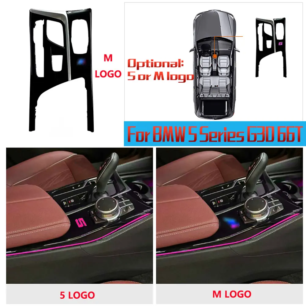11 colors center console saddle light for BMW 5 Series 6GT G30 G32 ...