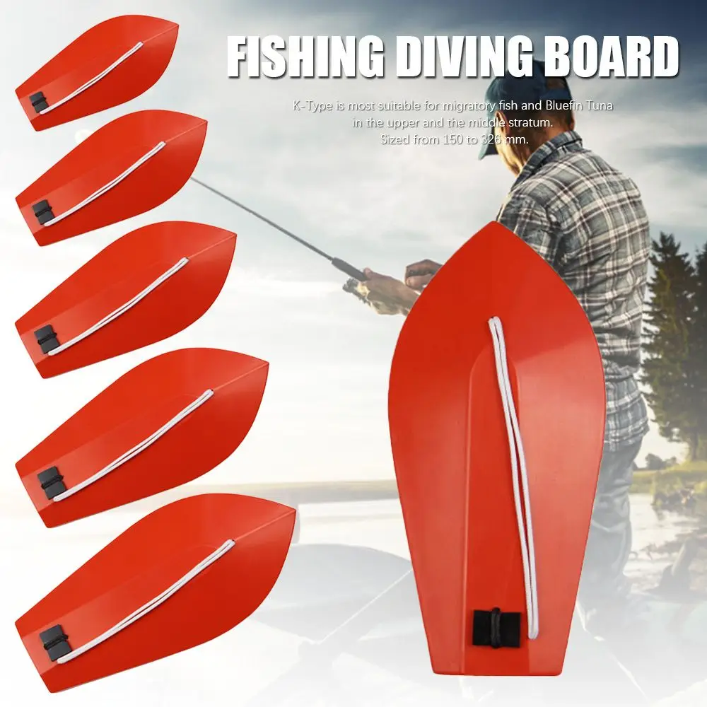Plastic Red Deep Diver Plate Plan Fishing Diving Board Artificial Bait ...