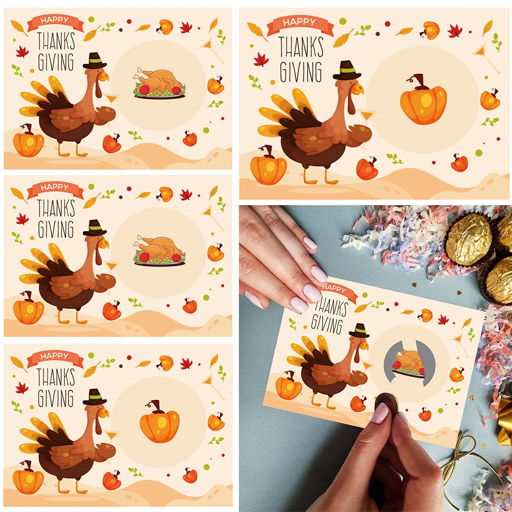 48-Pcs-Thanksgiving-Turkey-Scratch-Off-Cards-Festive-Turkey-Scratch-off ...