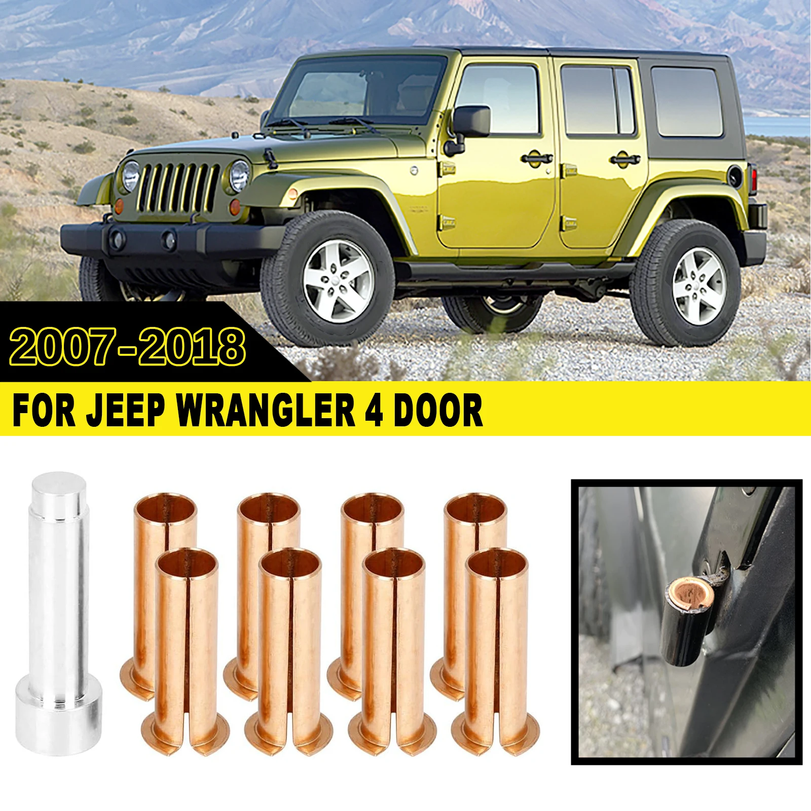 Door-Hinge-Bushing-Liners-Repair-Kit-for-Jeep-Wrangler-2007-JK-2018-4 ...