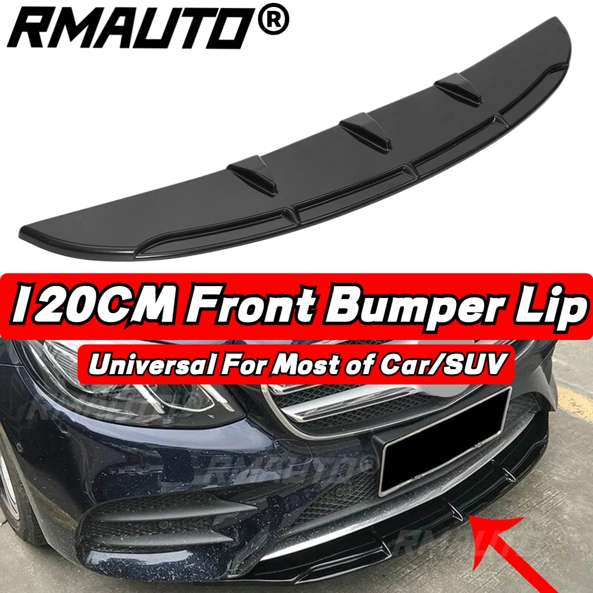 120CM-Universal-Front-Bumper-Lip-Splitter-Diffuser-Body-Kit-Exterior ...