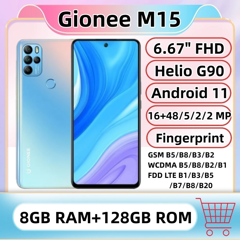Gionee M15 Smartphone 8GB RAM 128GB ROM 6.67 FHD+ Android 11 Helio G90 ...
