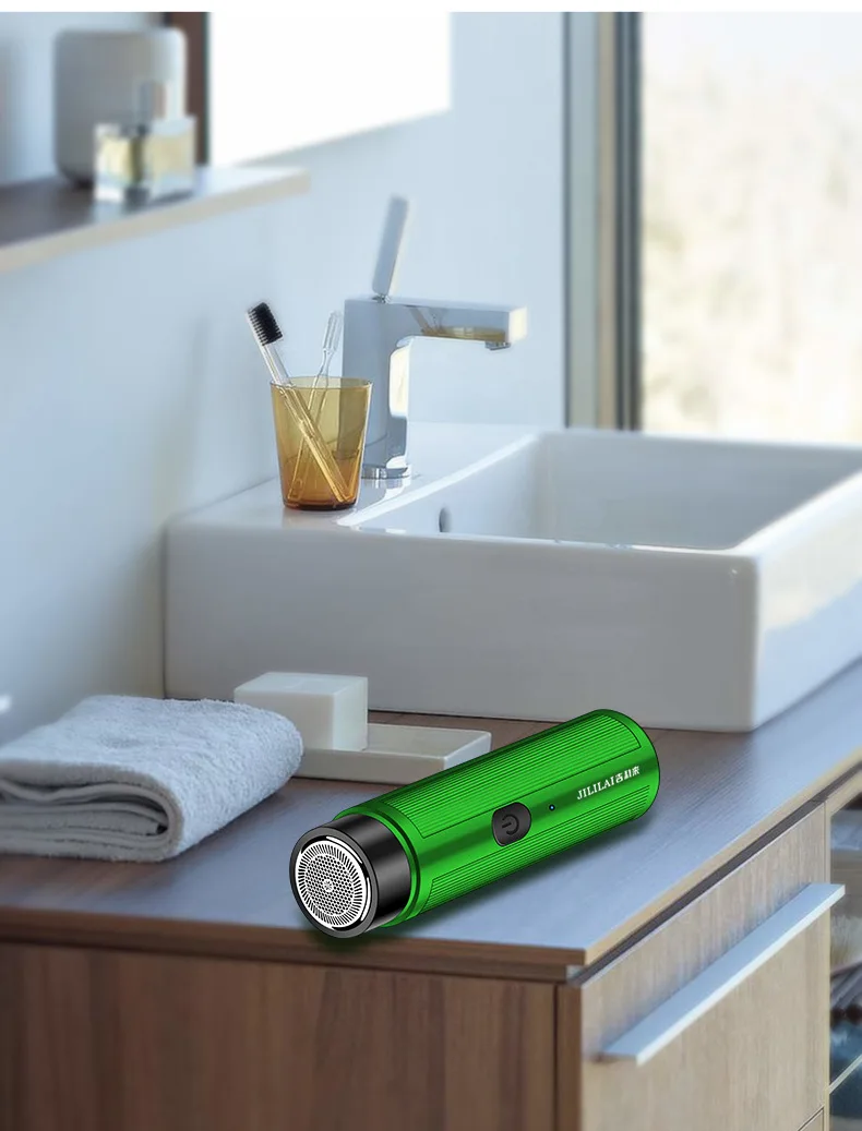 Blue 2 têtes - Mini rasoir électrique pour hommes, tondeuse à barbe ...
