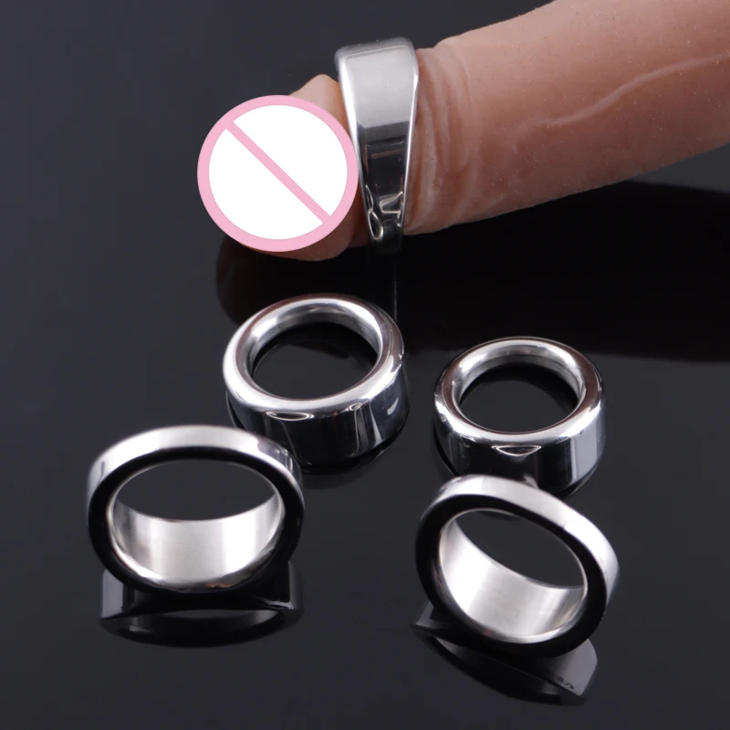 5 Sizes Stainless Smooth Steel Mencock Prevention Penis Glans Phimosis Rings Adult Supplies ...