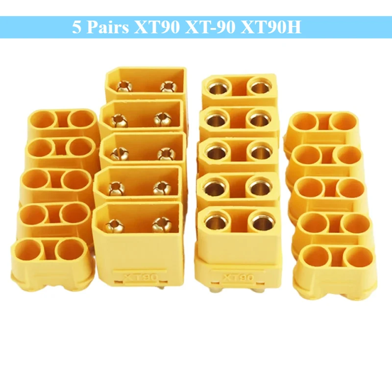 5Pairs Connector XT90 XT-90 XT90H Male and Female Bullet Connector Plug ...