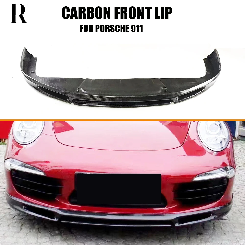 Carbon-Fiber-Front-Bumper-Chin-Lip-for-Porsche-911-991-Carrera-Carrera ...