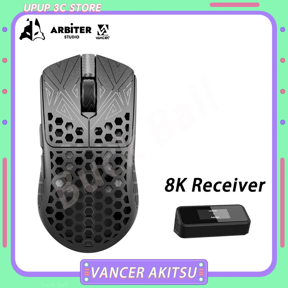 AKITSU-Mouse-para-jogos-sem-fio-de-fibra-de-carbono-8K-PAW-3395-modo-2 ...