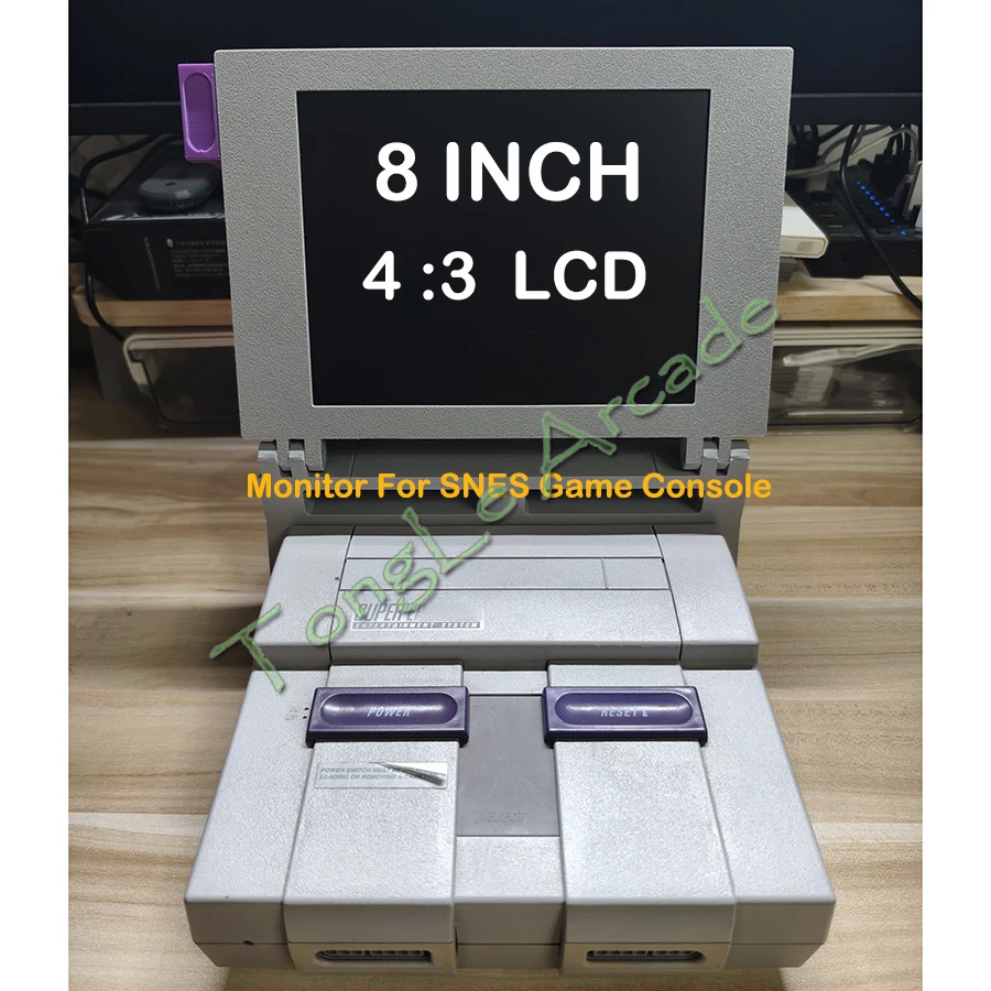 8 INCH 4:3 SNES Retro Arcade Game Console Dedicated LCD Screen Monitor ...