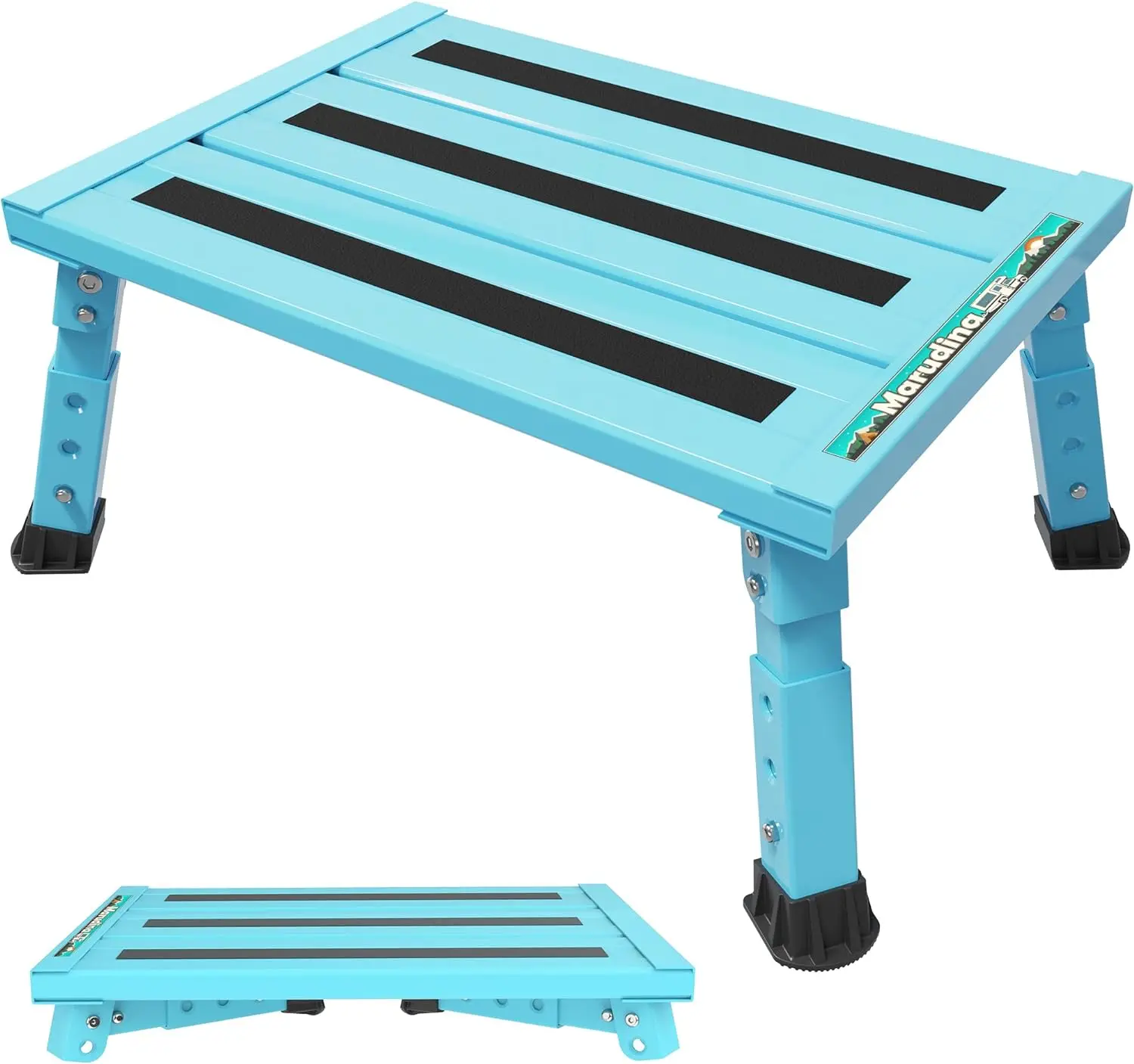 Drifeez-Portable-Blue-RV-Steps-3-Level-Adjustable-Height-Aluminum ...