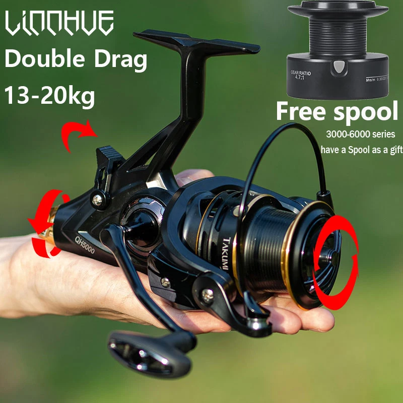 LINNHUE-Carp-Fishing-Reel-Spinning-Reel-Bain-QH3000-9000-Double-Drag-20kg-Carretilha-Pesca-Sea ...