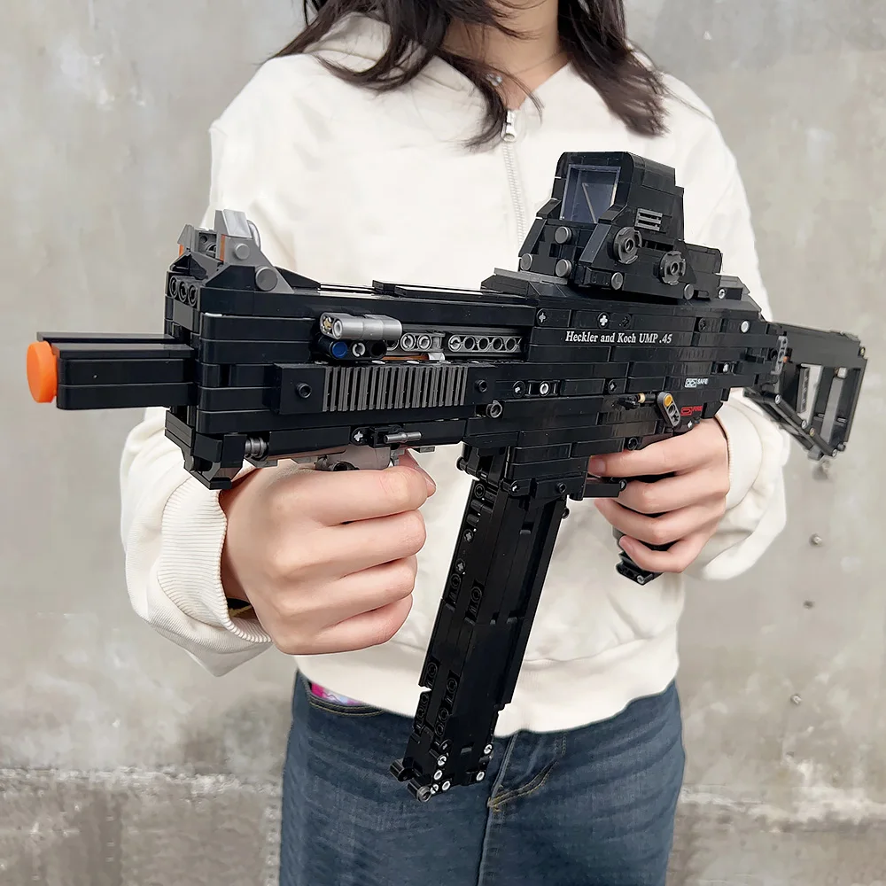 92401-Ideas-Fire-Burst-Weapon-Brick-High-Tech-UMP45-Submachine-Gun-Game ...