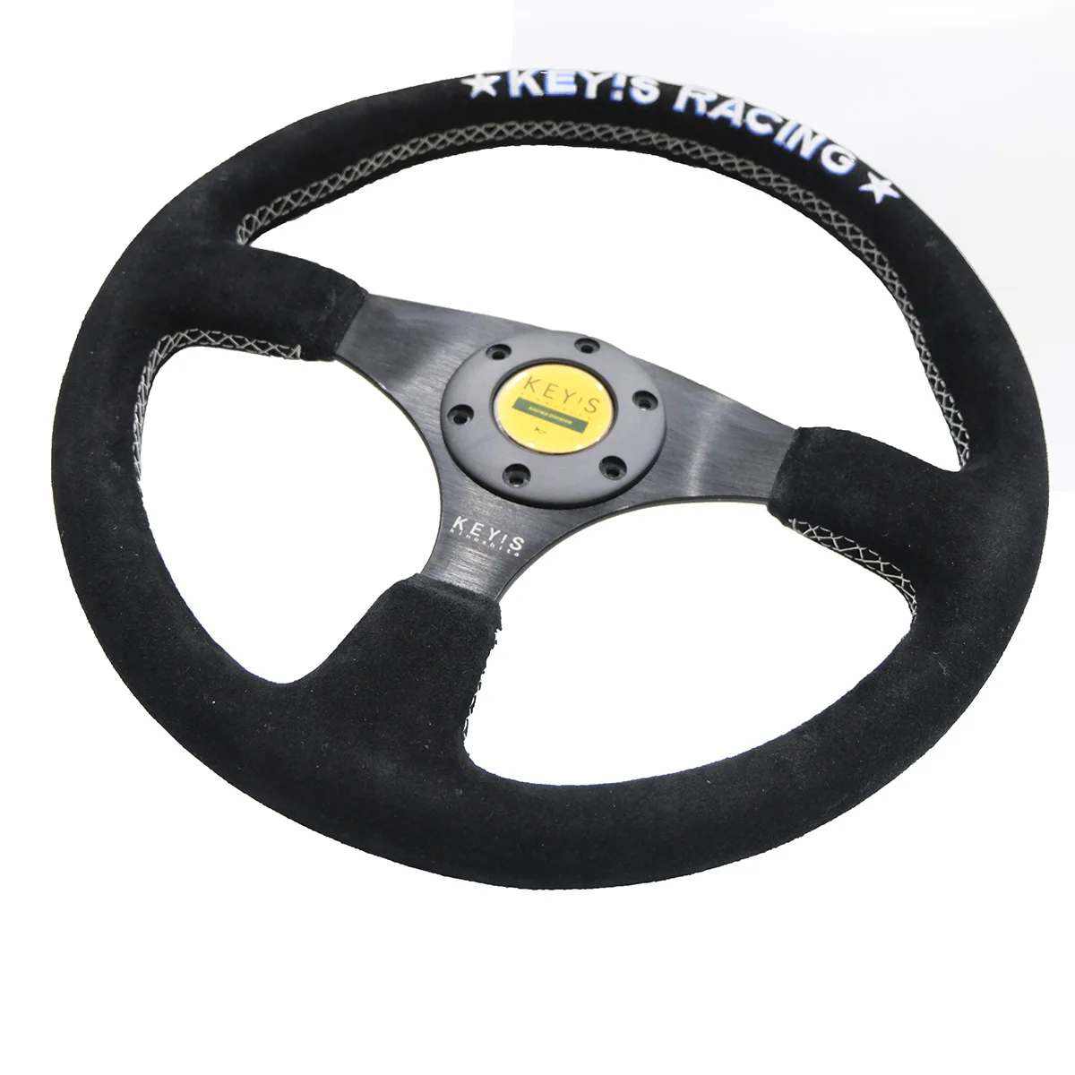 14inch-350mm-KEY-S-Racing-Flat-Steering-Wheel-Auto-Universal-Suede ...