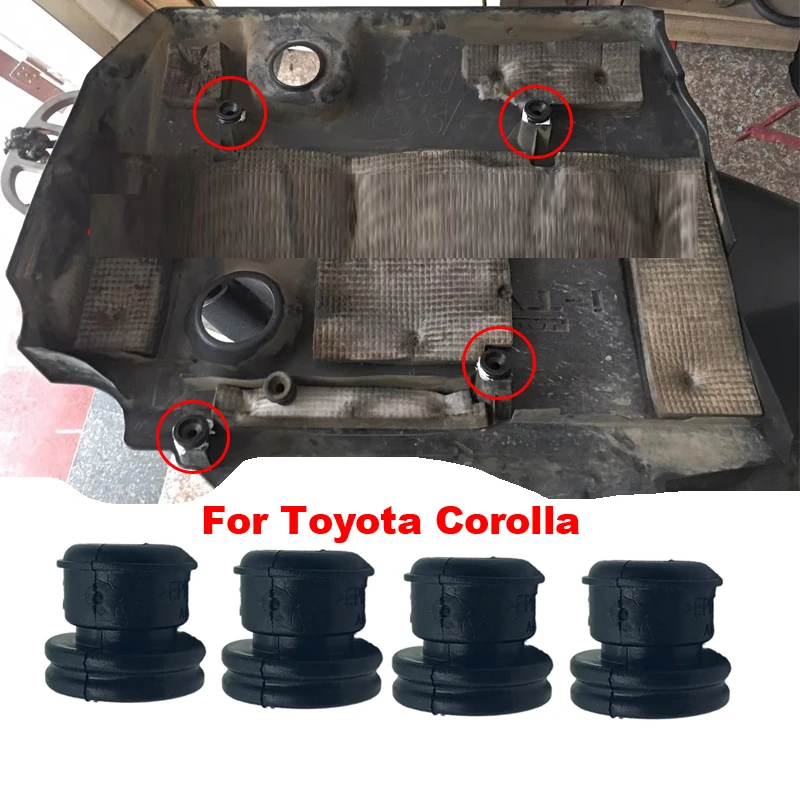 4PCS-Engine-Cover-Grommets-Rubber-Trim-Fastnener-Universal-For-Toyota ...